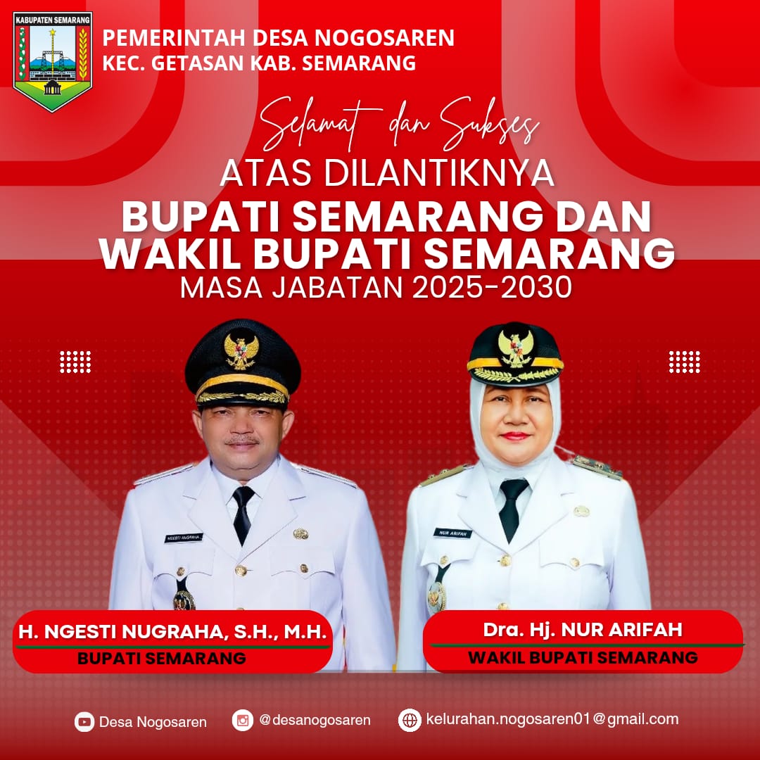 Bupati dan Wakil Bupati Semarang Periode 2025-2030 Resmi Dilantik, Desa ...
